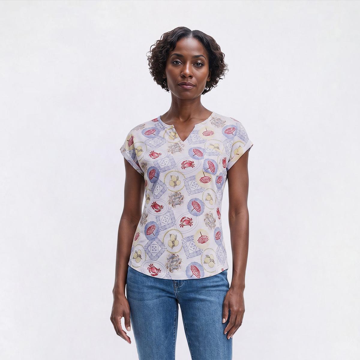 Click here for Petite Architect(R) Dolman Sleeve Split Neck Linen... prices